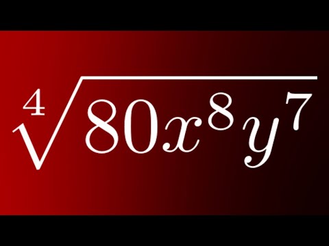 Simplify the fourth root of 80x^8y^7