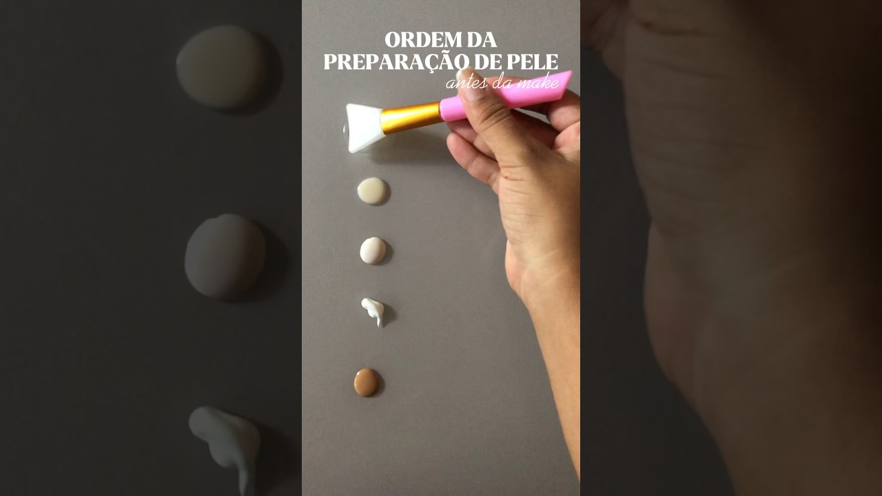 Ordem da Preparação de Pele antes da make | #skincare #make #shorts