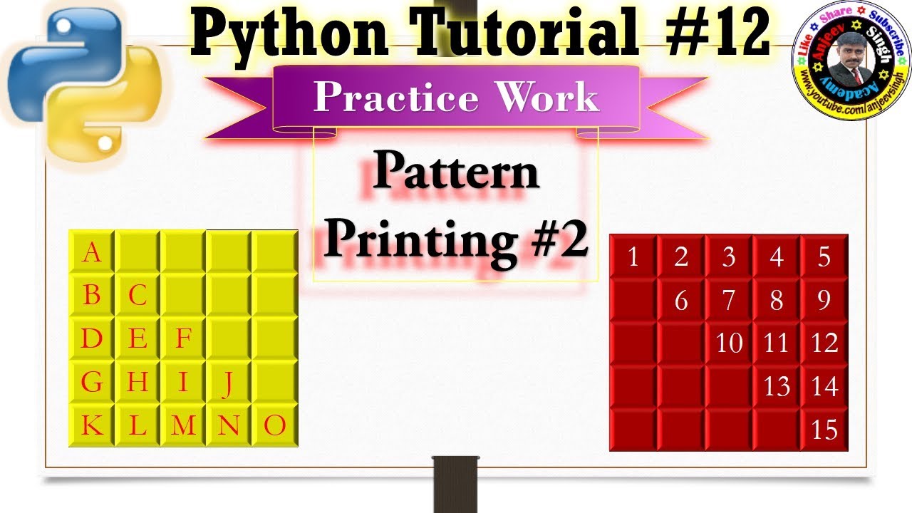 Pattern Printing 2 | Python Tutorial #12 | Nested Loop| Lab Session