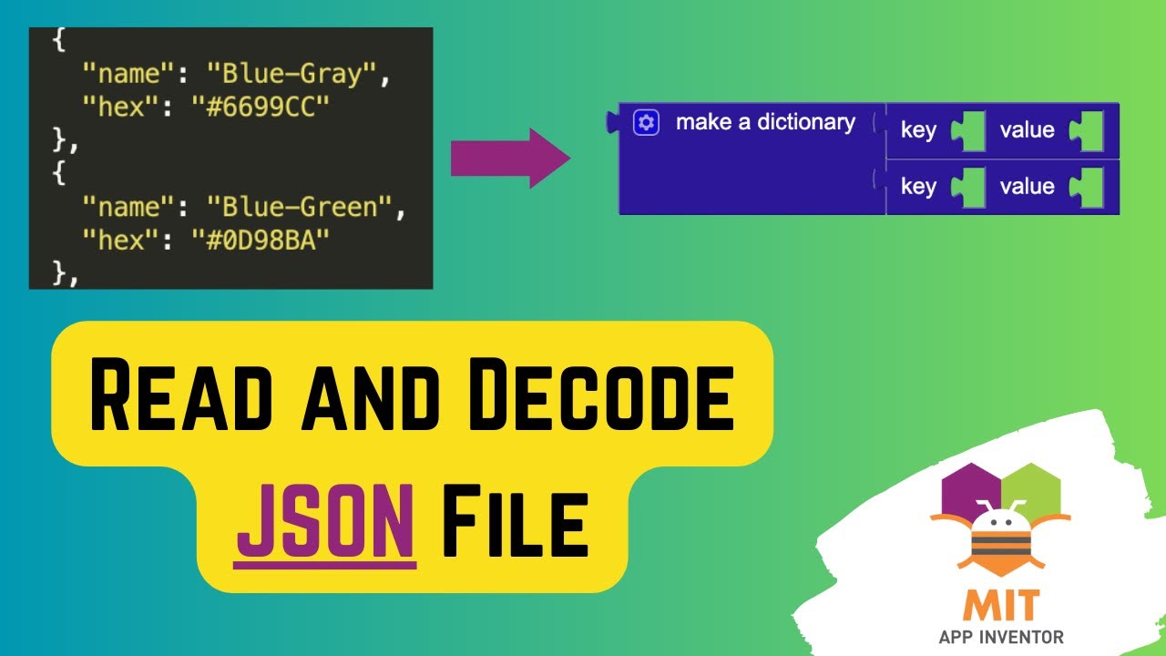 Read JSON in MIT App Inventor | How to Decode JSON File | MIT App Inventor File #json #appinventor