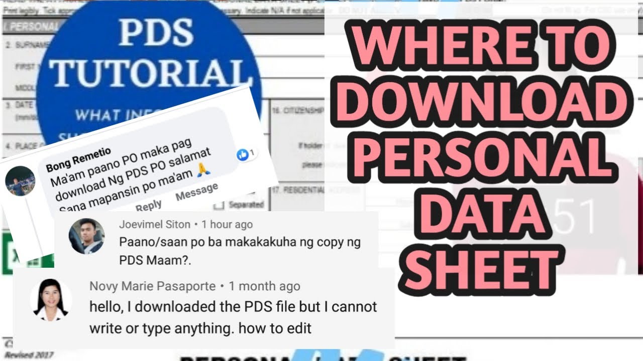 WHERE TO DOWNLOAD THE PERSONAL DATA SHEET (PDS)?