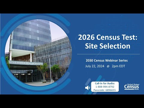 2026 Census Test Site Selection webinar