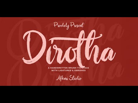 Dirotha: A Bold Handwritten Brush Font for Authentic Designs