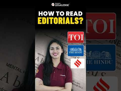 How to Read Newspaper Editorials for CLAT? ???????? #clat2025 #clatpreparation