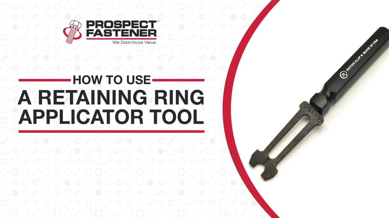 How to Use a Retaining Ring Applicator Tool