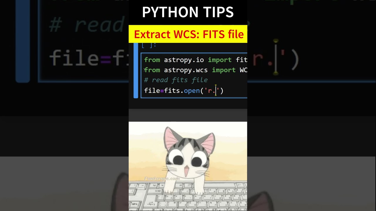 PYTHON FOR ASTRONOMY| Visualizing   FITS file WCS: Python FITS File Reading and Plotting|ASTROPY
