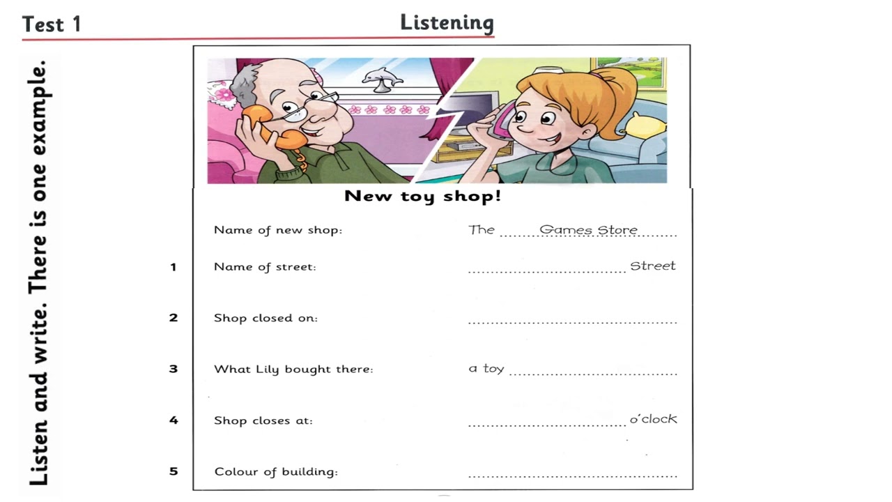 PART 2 TEST 1 - A1 MOVERS 4 (AUTHENTIC PRACTICE TESTS)