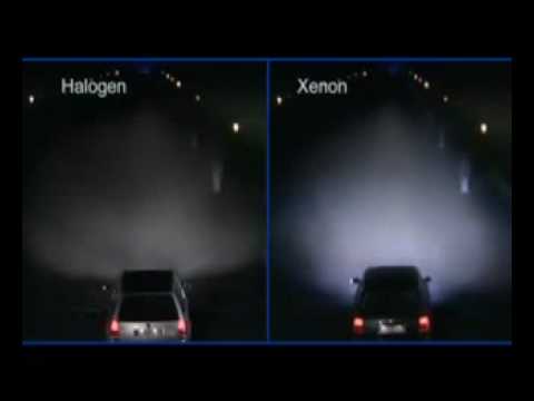 What is hid xenon and how does it compare to a halogen bulb video