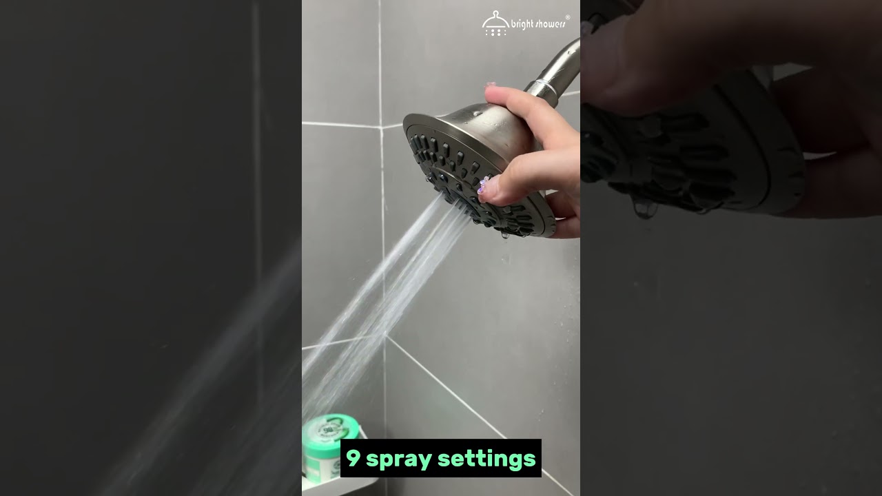 9 spray settings on a single shower head! #showerhead #amazonfinds #gadget #overheadshower