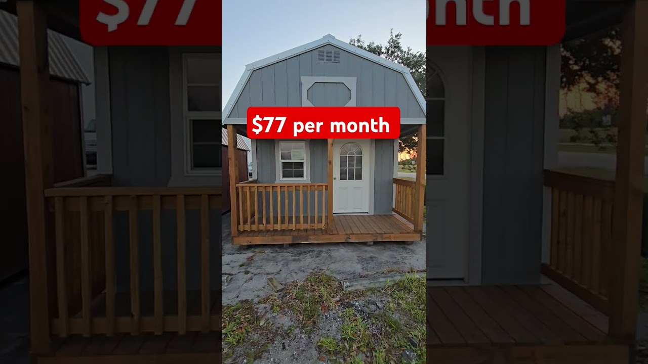 FOR SALE - Tiny House $77 per month #affordable #tinyhome #tinyhouse