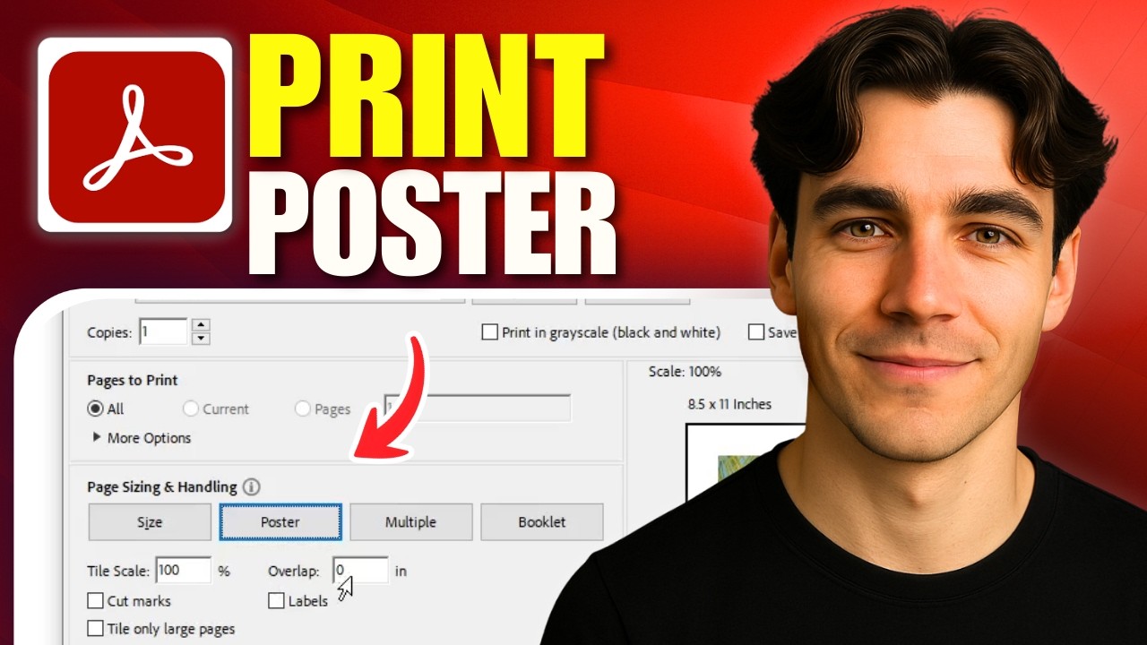 How To Print A Poster From PDF Using Adobe Acrobat Pro DC (Tutorial 2026)