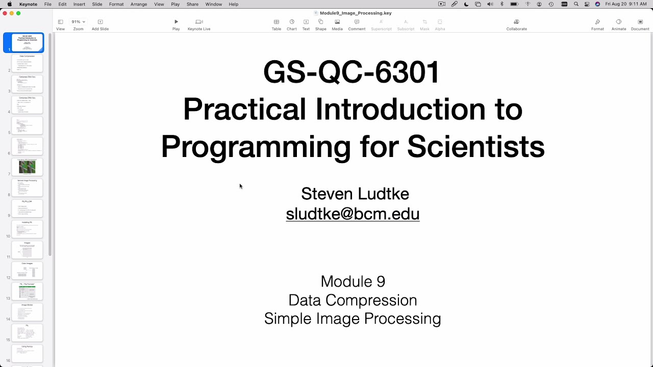 Python Programming for Beginners - Module 9 - Data Compression - Simple Image processing