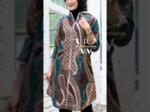 baju tunik batik wanita terbaru