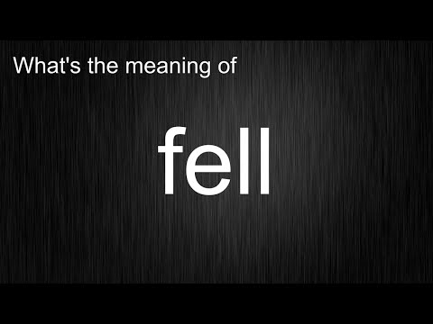 What's the meaning of "fell", How to pronounce fell?