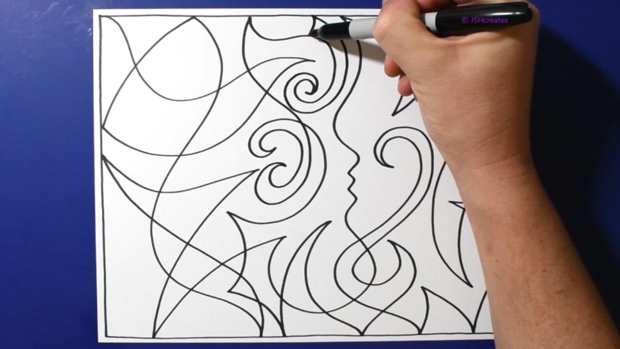 Intuitive One Line Drawing / Cool Abstract Art / Satisfying & Relaxing / Chill Music