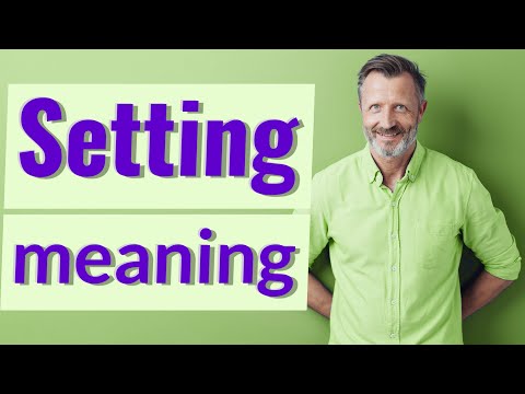 Setting | Meaning of setting