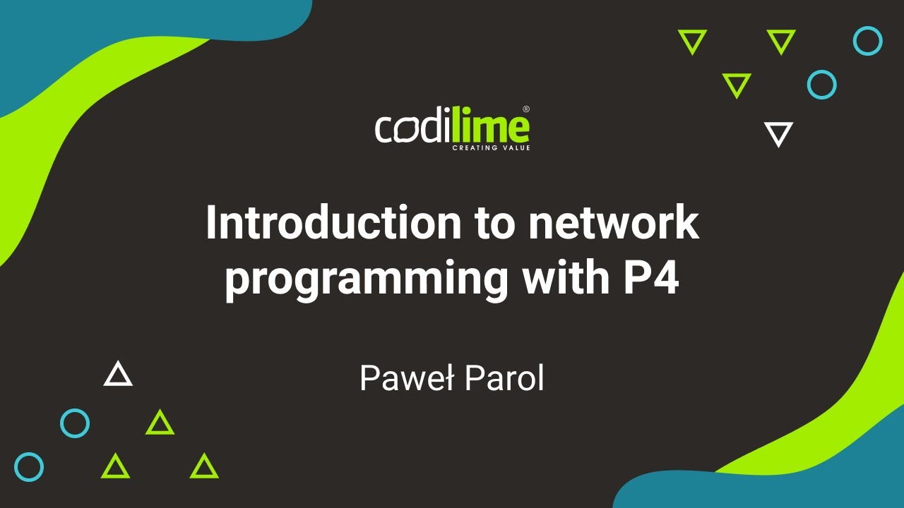 P4 programming language - introduction to network programming with P4