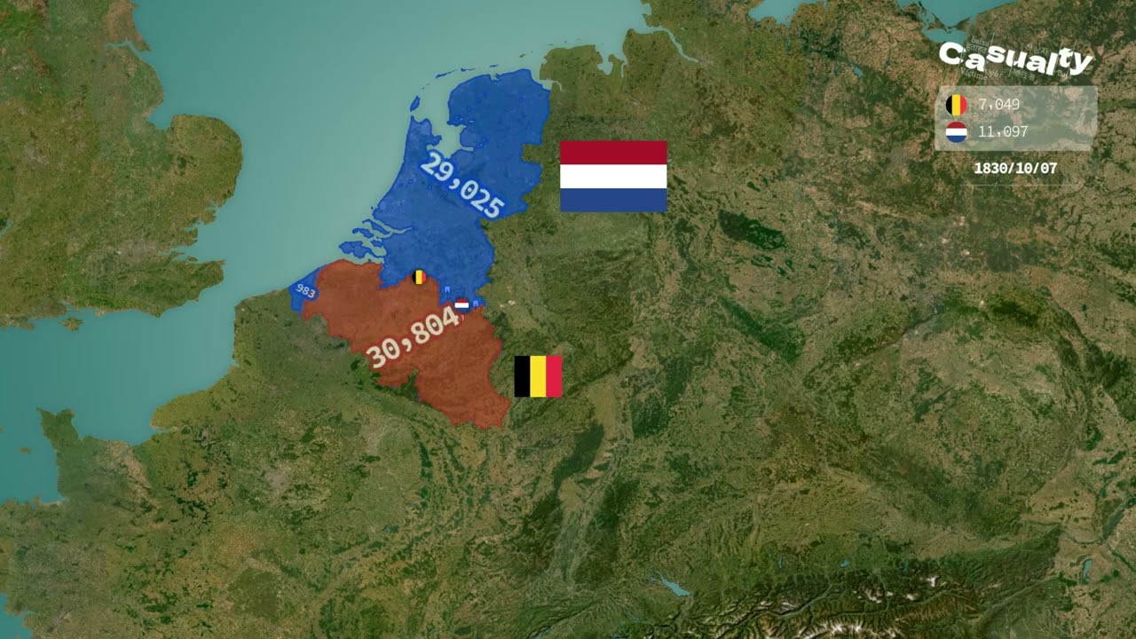 Belgian Revolution in 1 minute using google map