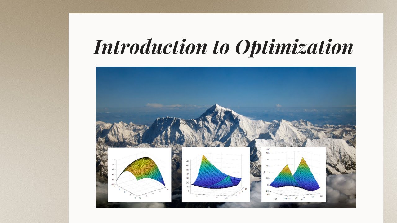 02 Introduction to Process Optimization