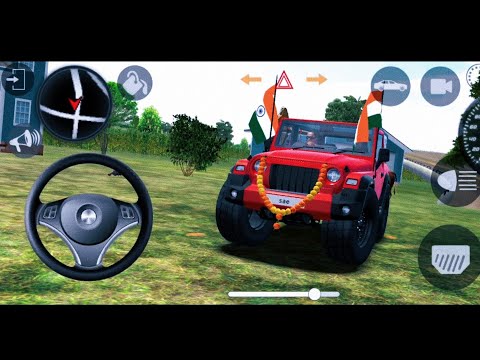 Dollar song modified Mahindra Red thar gadi 🔥 Indian cars simulator 3D - Android gameplay part 231