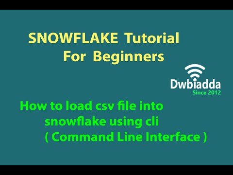 How to load csv file into snowflake using cli | Snowflake tutorial