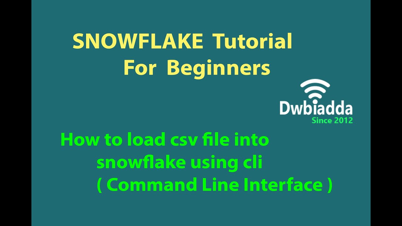 How to load csv file into snowflake using cli | Snowflake tutorial