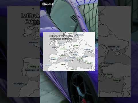 Latitude Of World Cities Compared To Europe #mapping #geography #europe