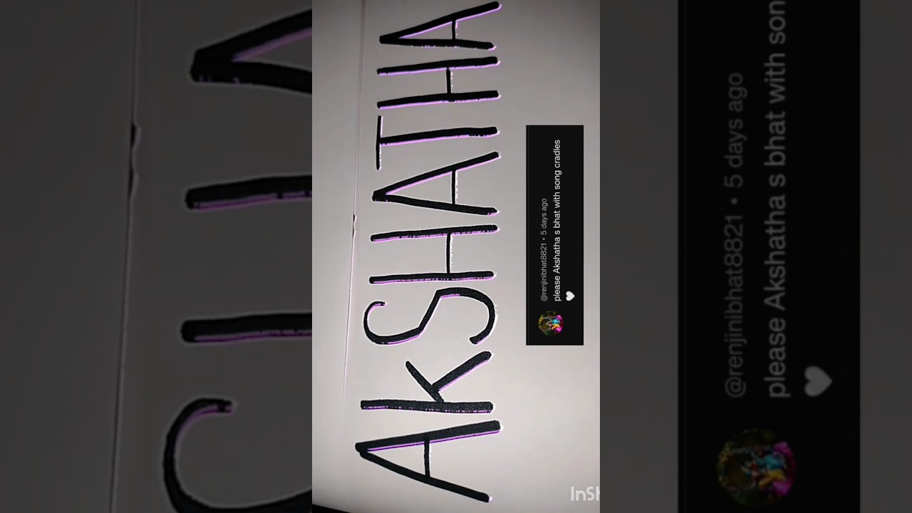 Name lettering #shorts#calligraphy #satisfying #neon lettering @AKSHATHA