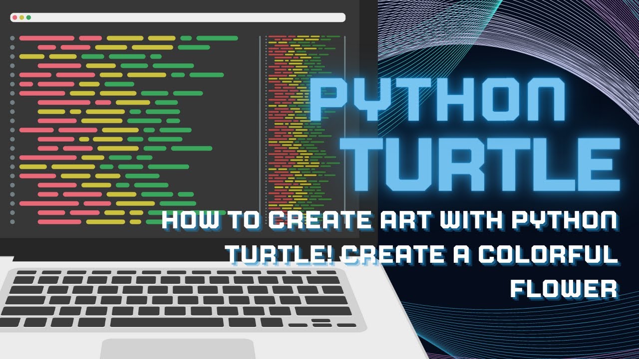 How to Create Art with Python Turtle! Create a Colorful Flower | Python Coding Art for Beginners!