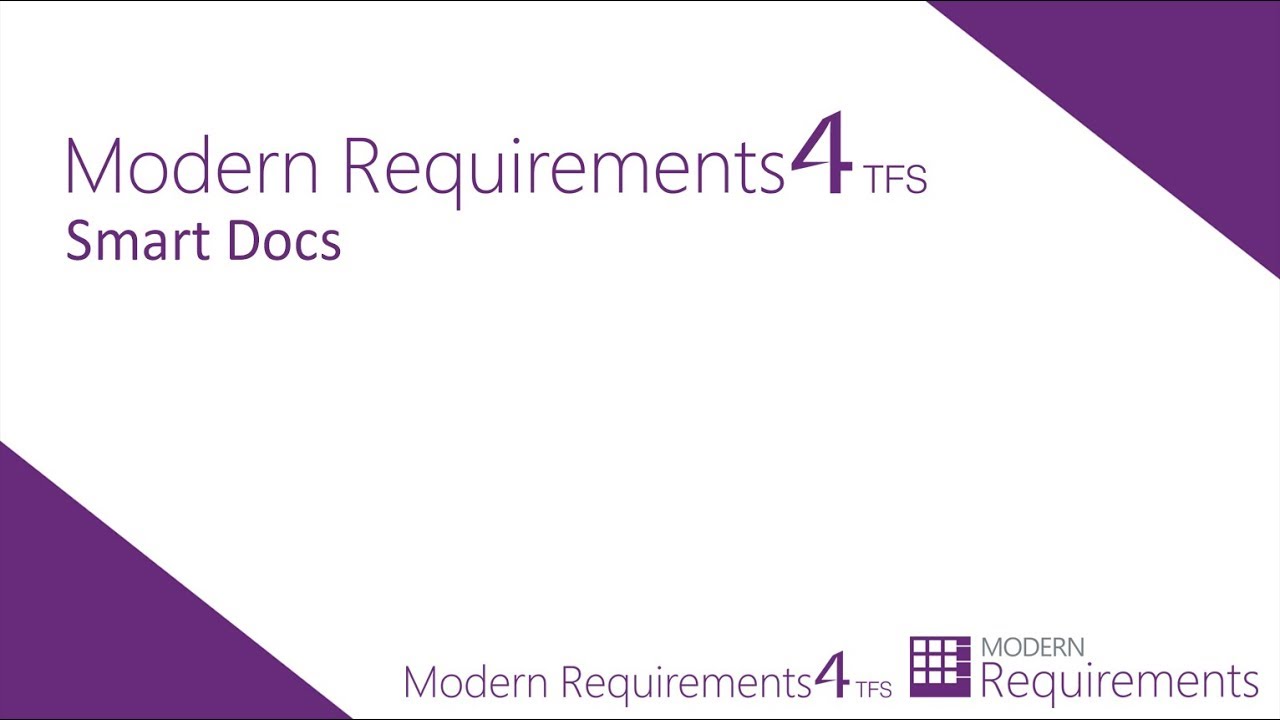 Smart Docs in Modern Requirements