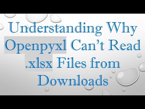 Understanding Why Openpyxl Can't Read .xlsx Files from Downloads
