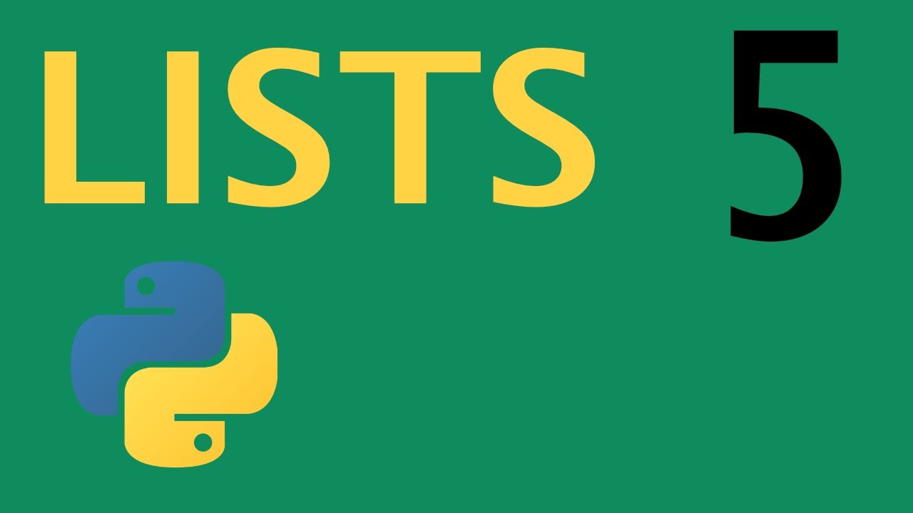 Python Programming - Lists (Part II) - Paul Mahon