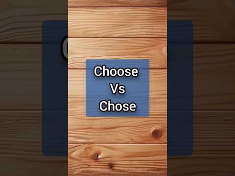'Choose' vs 'Chose'👈 #learnenglish #english #vocabulary #shorts #subscribe #dailyenglish #words