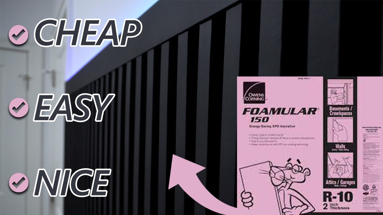 The Simplest Foam Slat Wall