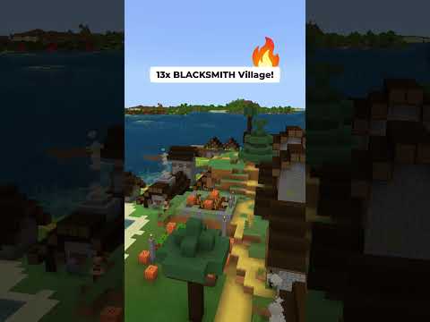 13x BLACKSMITH Minecraft Village Seed! #shorts
