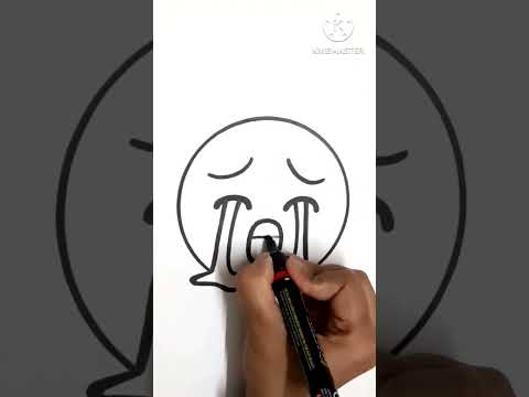 How to Draw Loudly Crying Face Emojiπ#shorts #youtubeshorts #trending #viral #emoji #drawing