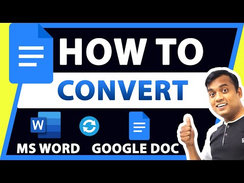 HOW TO SAVE AS WORD DOCS TO GOOGLE DOCS – Import and Convert Microsoft Word to Google Docs