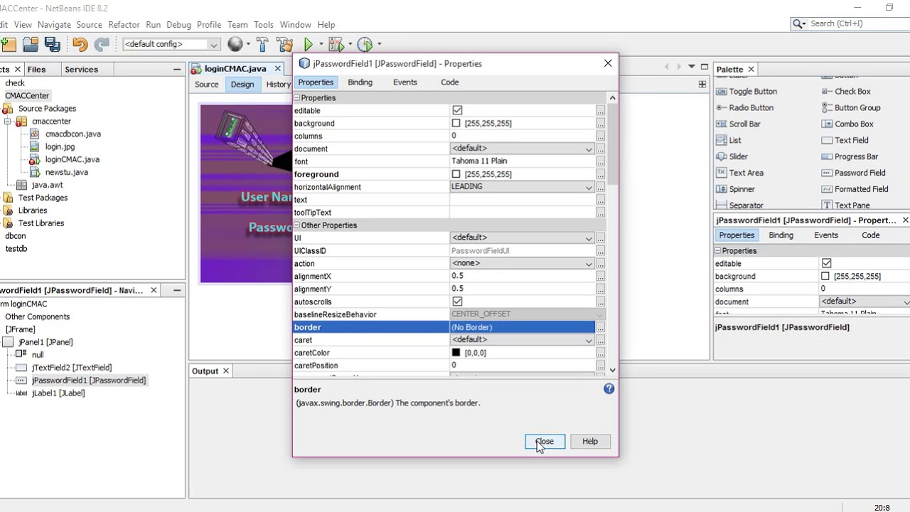 java netbeans jtextfield background transparent tutorial