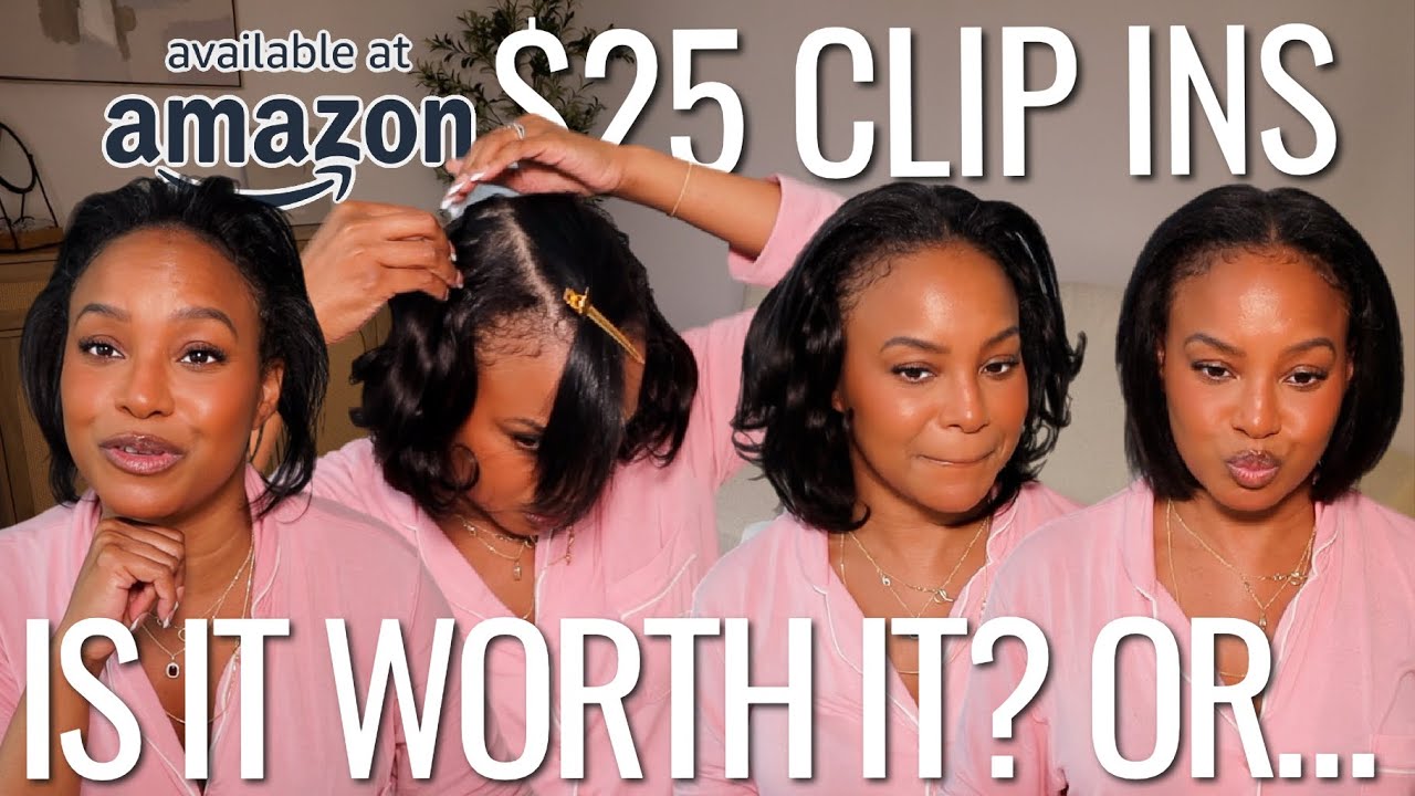 I Tried $25 Amazon Clip Ins On My Thin Hair... 😬 + BEST QUICK WEAVE CLIP IN METHOD
