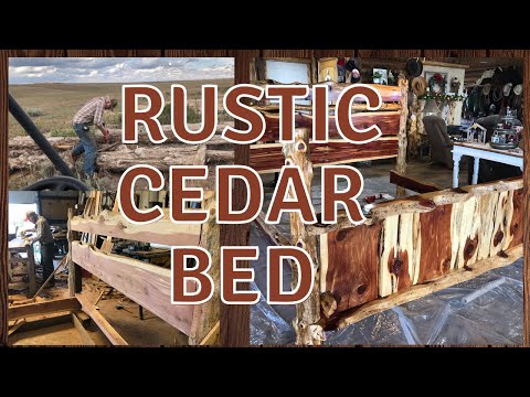 RUSTIC LIVE EDGE KING SIZE CEDAR BED / FARM HARVESTED