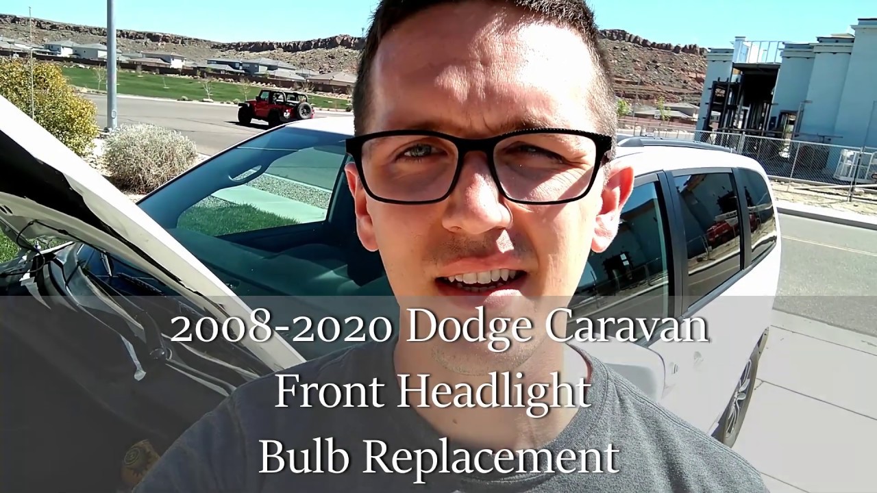 EASY! DODGE GRAND CARAVAN 2008-2020 Headlight Bulb replacement, 5 MINUTES