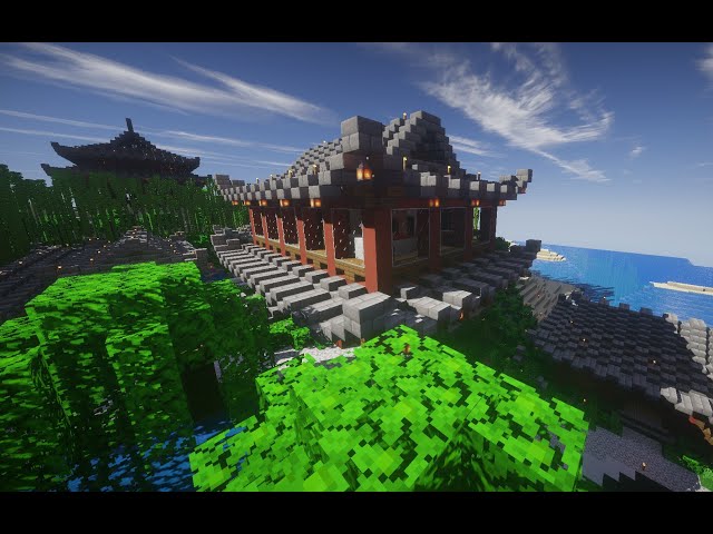 Modern chinese house with awesome garden! Minecraft Map