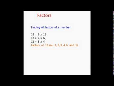 What are factors?