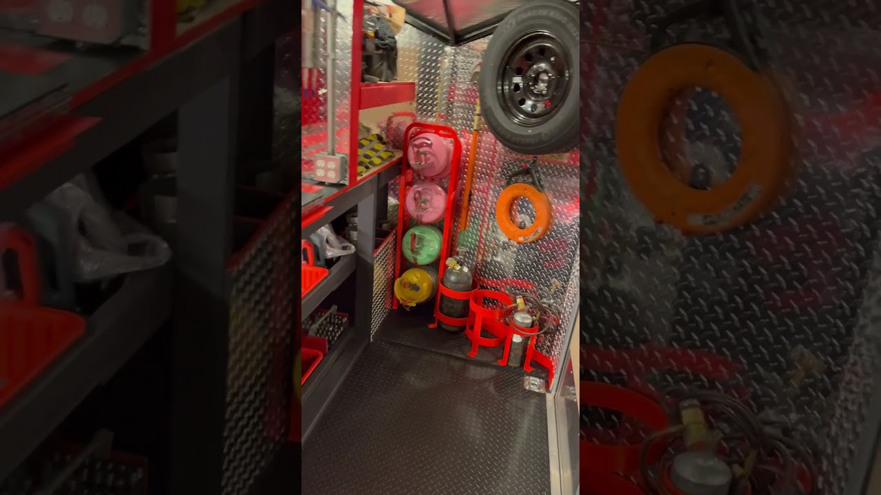 HVAC Trailer #hvac #hvacinstall #hvacinstallation #enclosedtrailer #trailer #trailers #trade