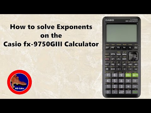 How to solve Exponents on the Casio fx-9750GIII Graphing Calculator