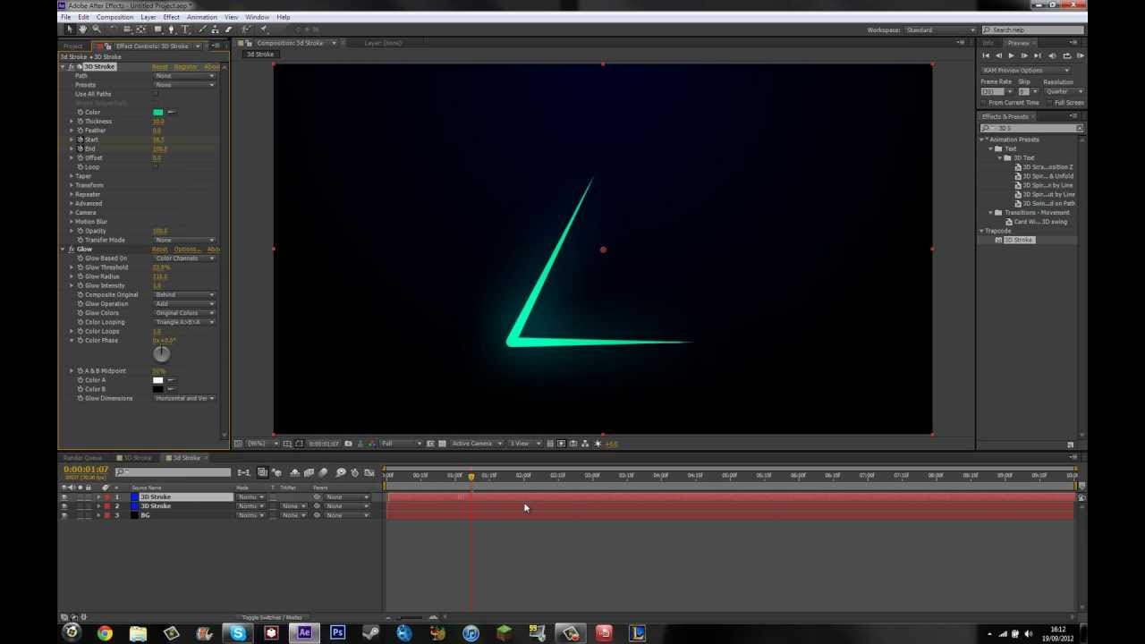 AE Tutorial | 3D Stroke | (HD)