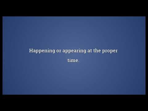 Timely Meaning