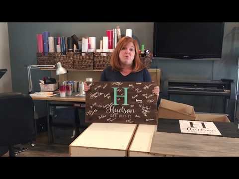 DIY Wood Guest Book Signs at the Today's Bride Wedding Show Oct 15, 2017