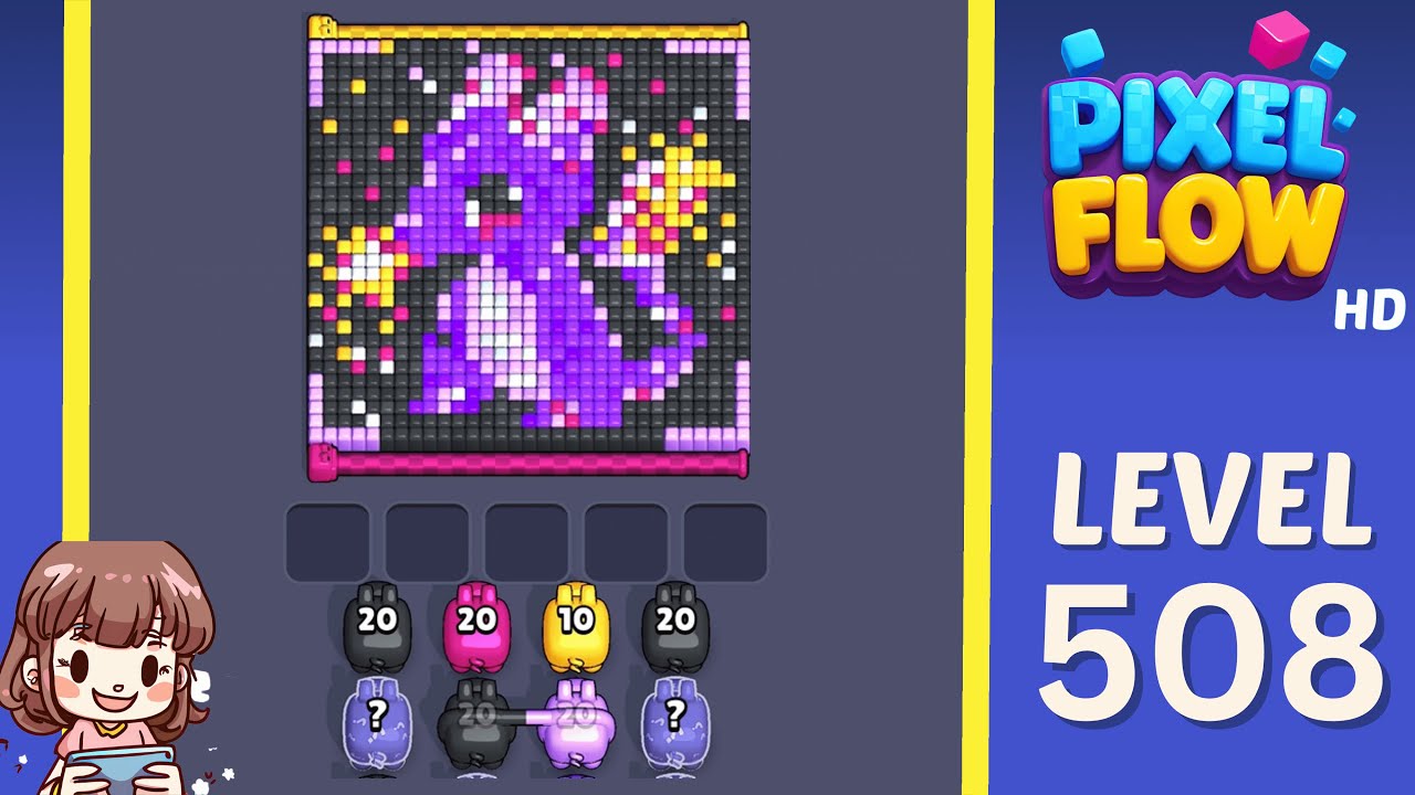 Pixel Flow Level 508 Solution Walkthrough