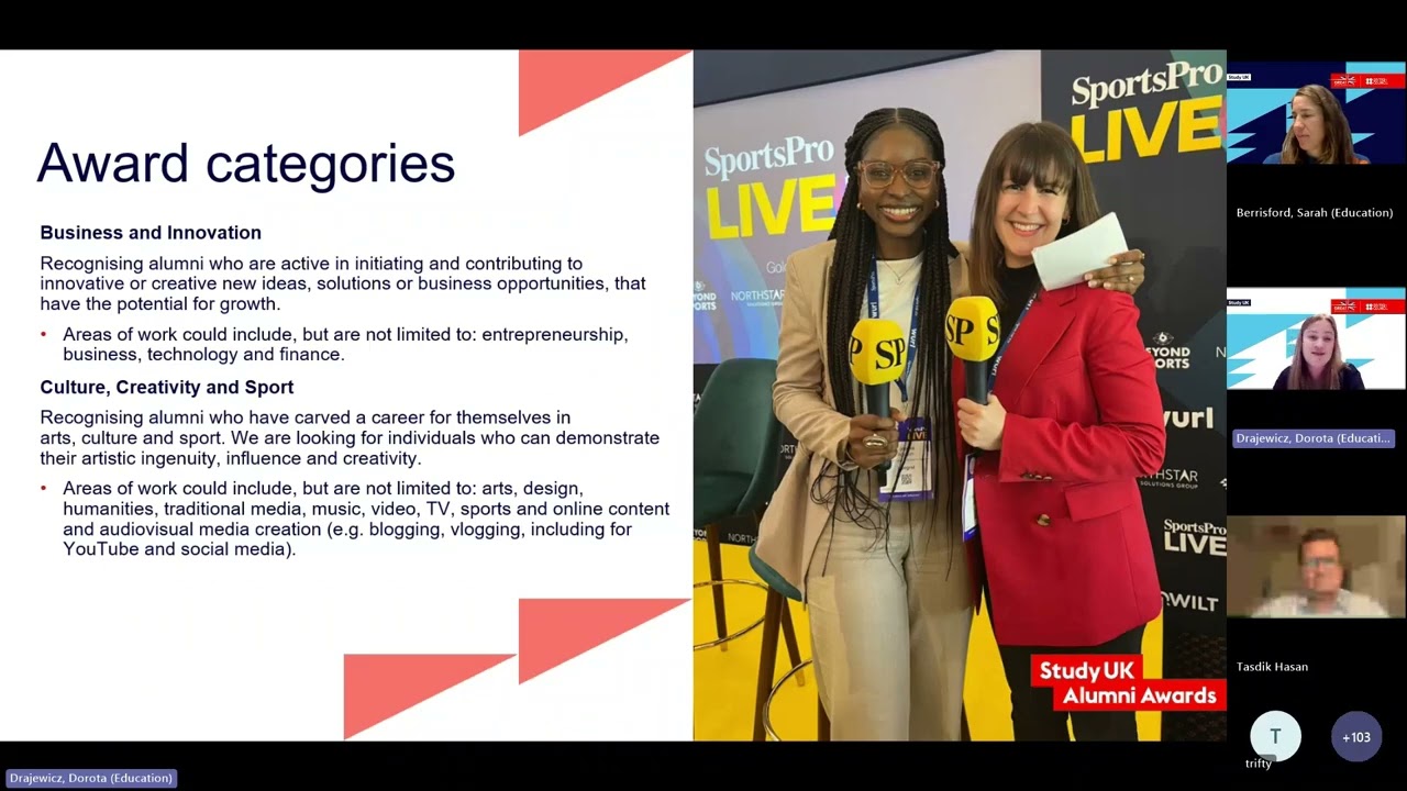 Study UK Alumni Awards 2026 'How to apply' Webinar